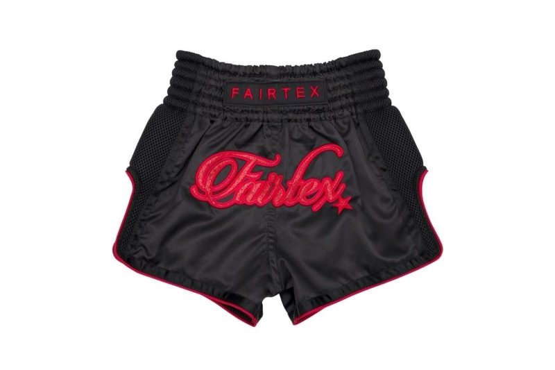 Fairtex "Midnight Red" Kids Kickboxing Shorts | MMA Warehouse